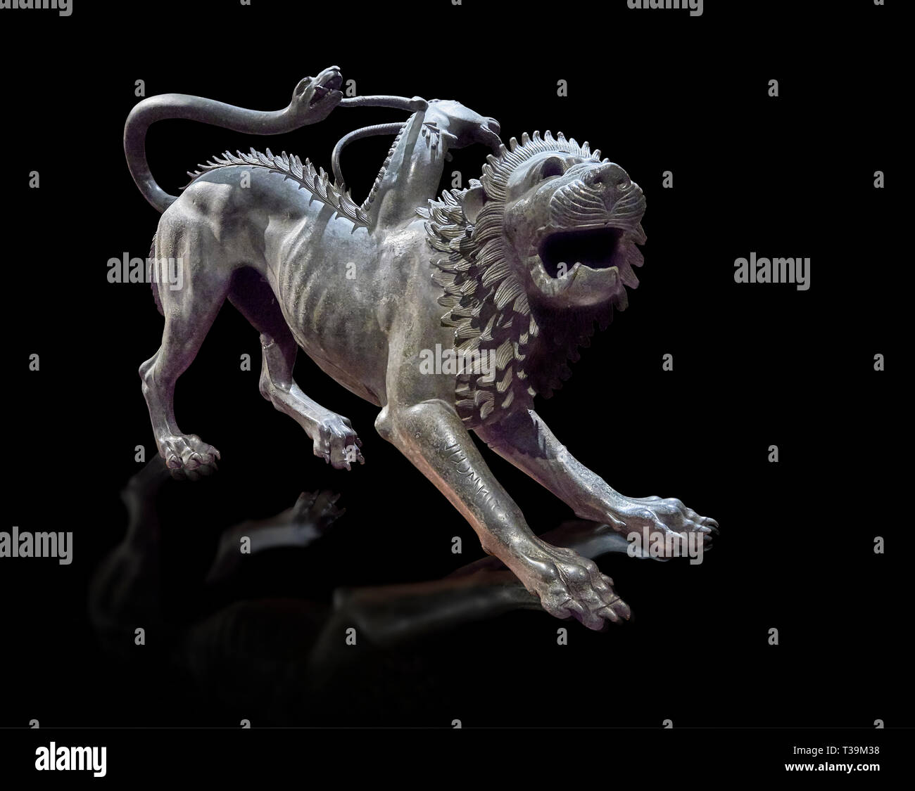 Etruscan bronce statue of the mythical Chimera known as the "Chimera of ...