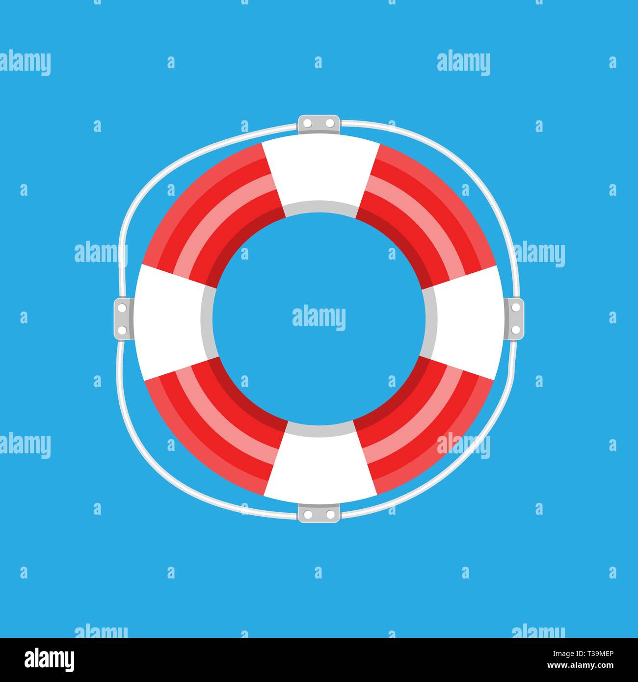 Lifebuoy isolated. Vector illustration in flat style Stock Vector Image ...