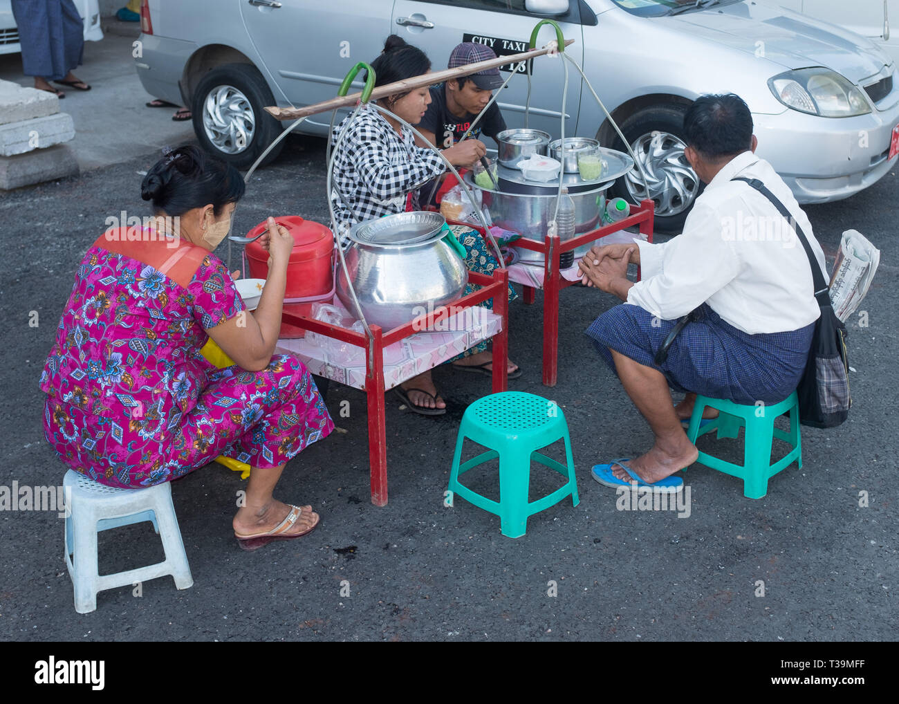 Street food in Yangon, Myanmar (Burma Stock Photo - Alamy