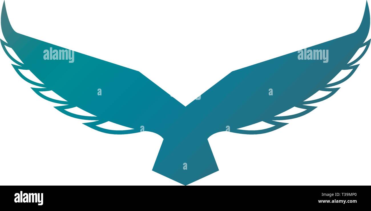 Falcon soaring rising Wings Logo design vector template.Luxury ...