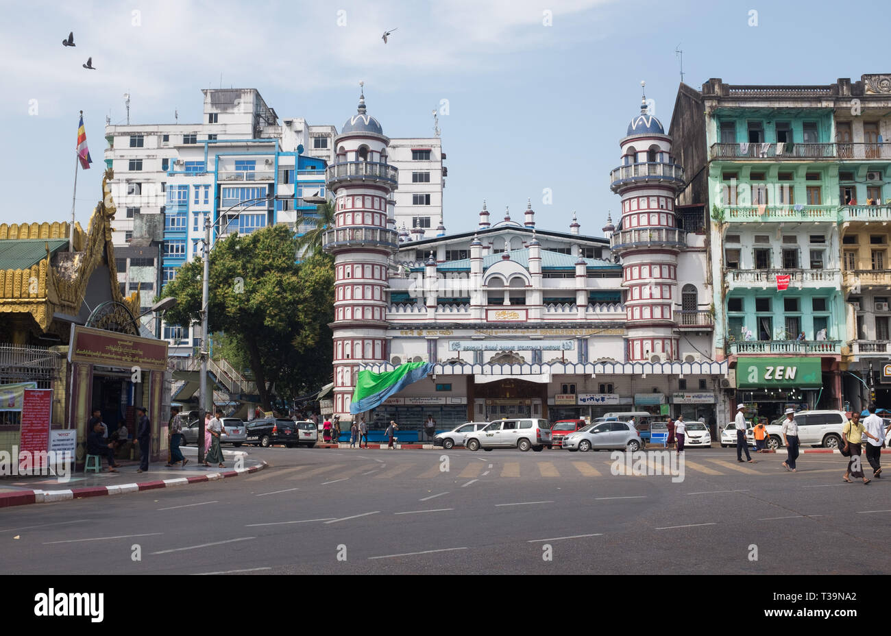 Bengali Sunni Jameh Mosque is located in downtown, on Sule Pagoda ...