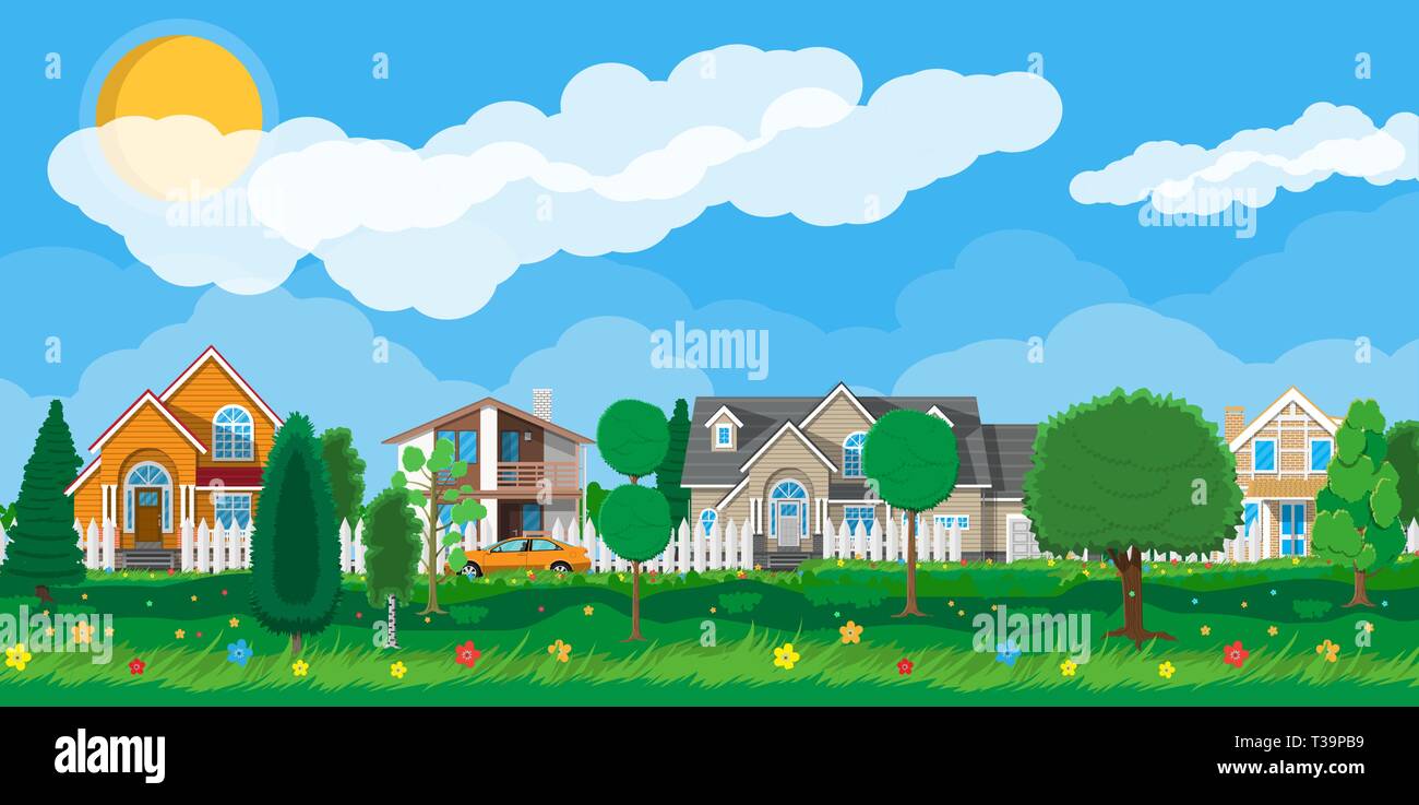 Suburban Area Illustration