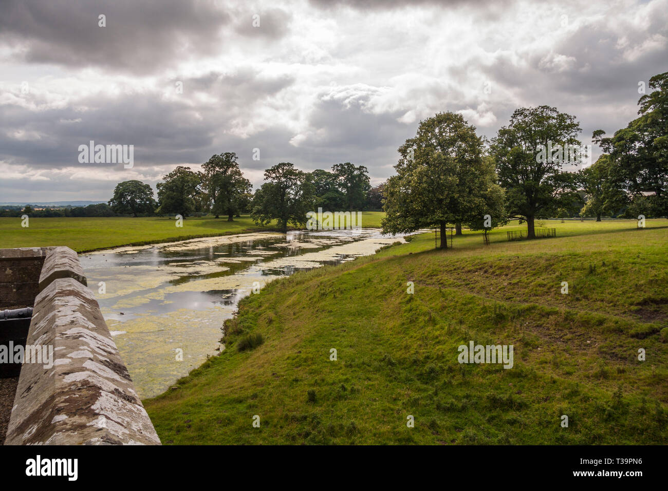 Castle building in front of park and lake hi-res stock photography and ...