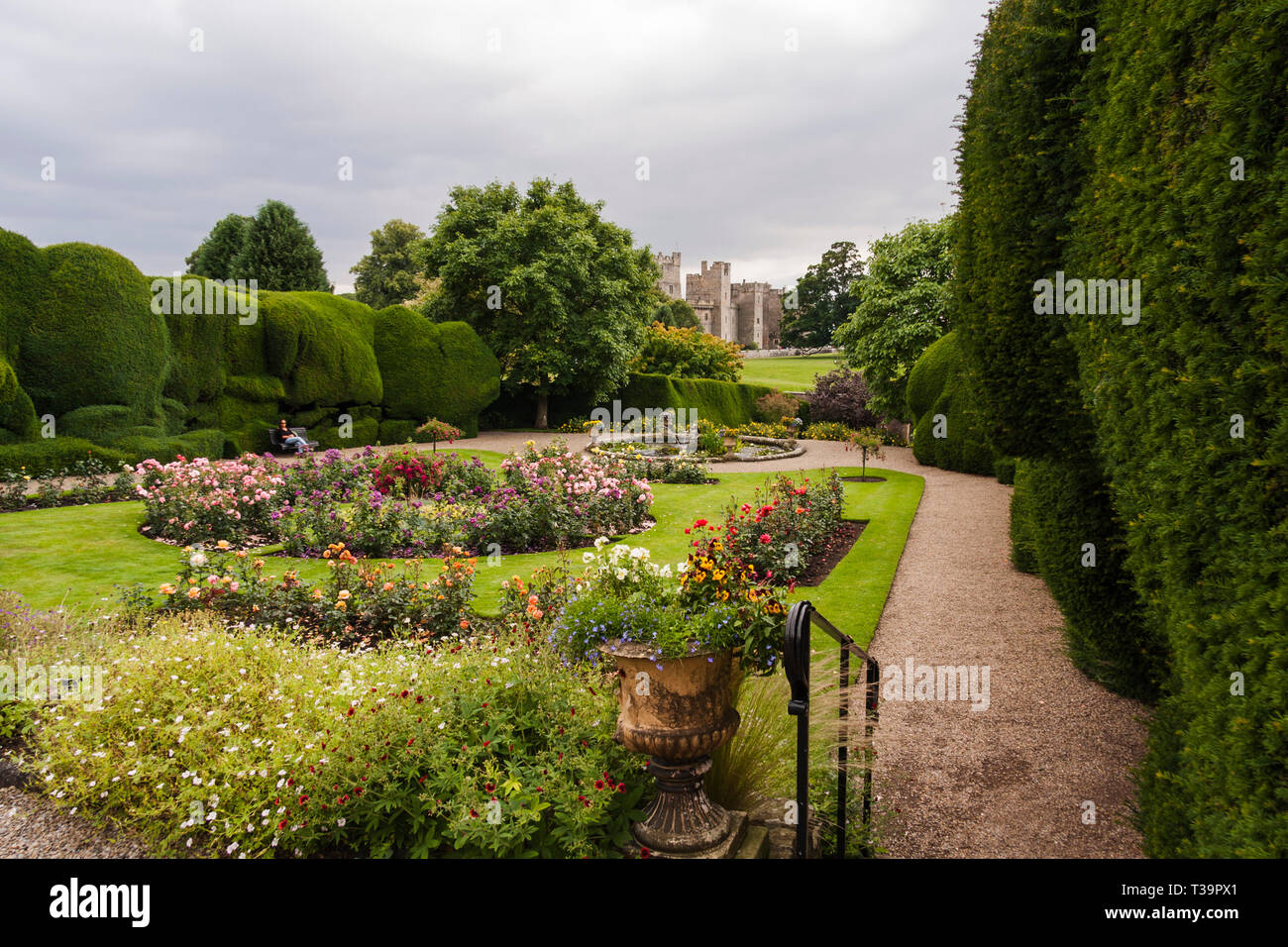 The colourful gardens at Raby Castle,Staindrop,England,UK Stock Photo ...