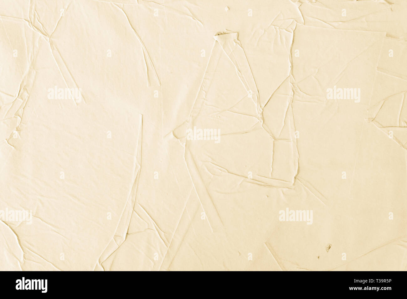 Crumpled creased posters grunge paper textures. Blank old ripped torn ...