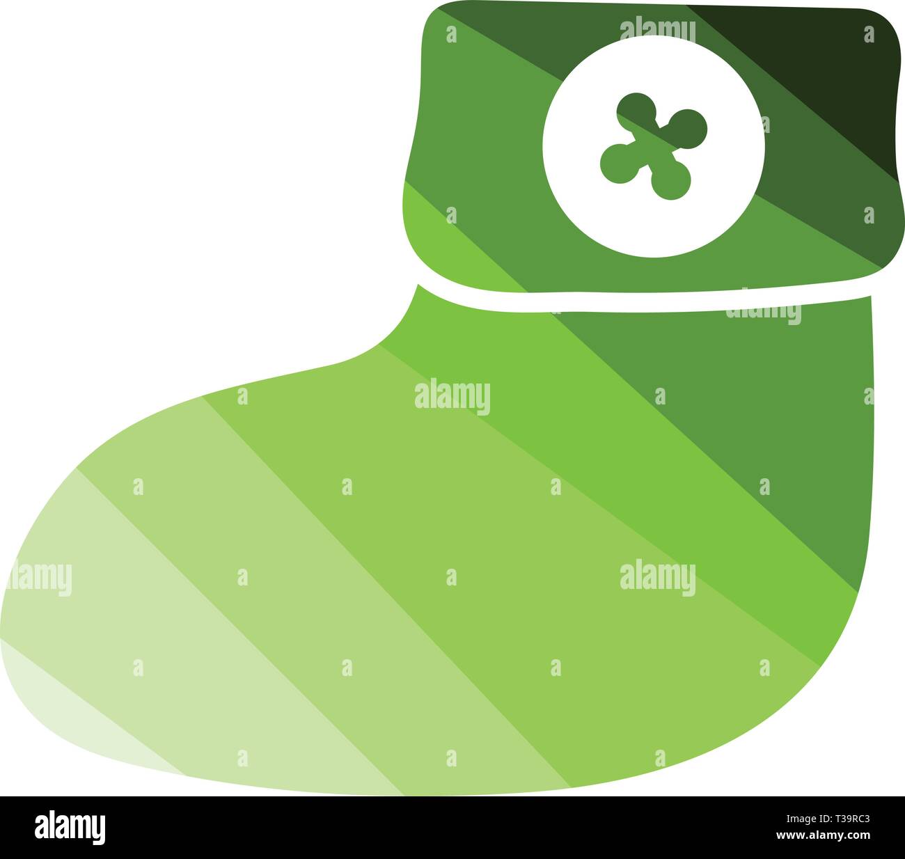 Baby bootie icon. Flat color design. Vector illustration Stock Vector ...
