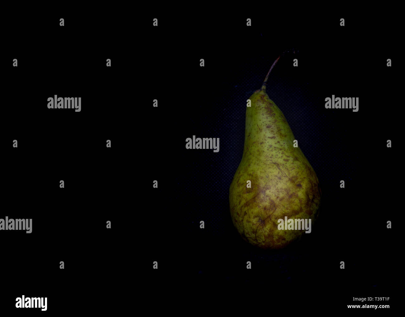 An English Pear Fruit taken so it is to the right of the frame for copy ...