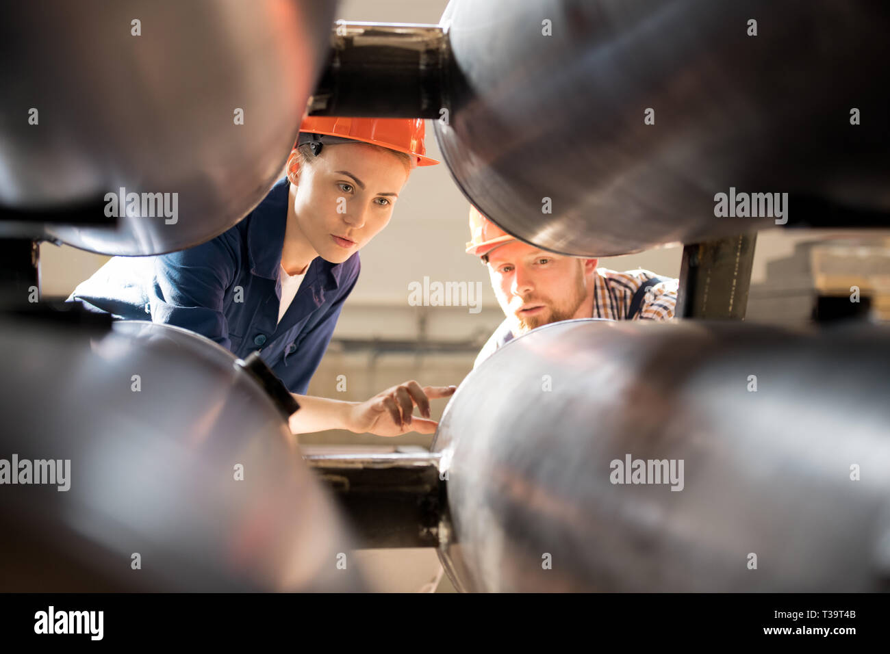 Work of technical engineers Stock Photo - Alamy