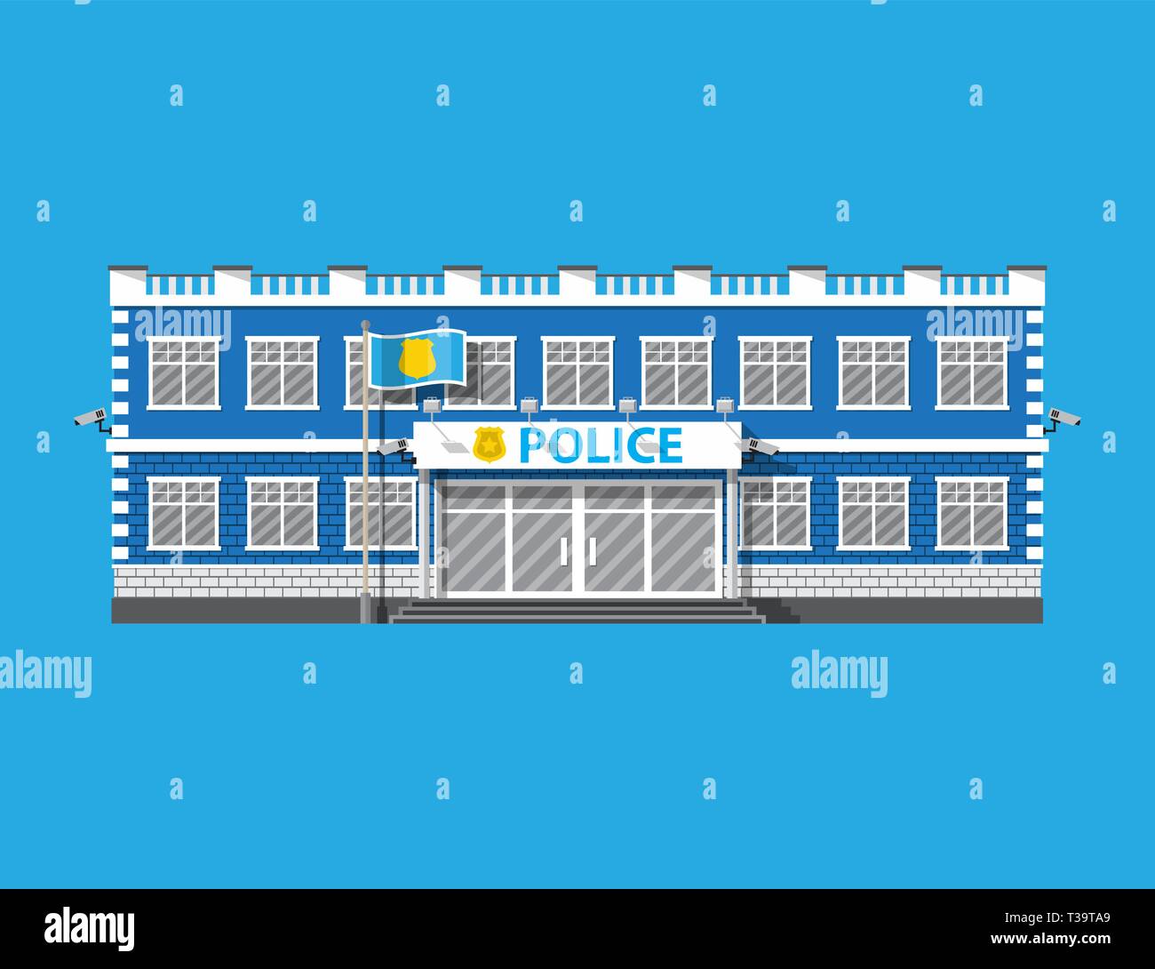 Police dept building Stock Vector Images - Alamy