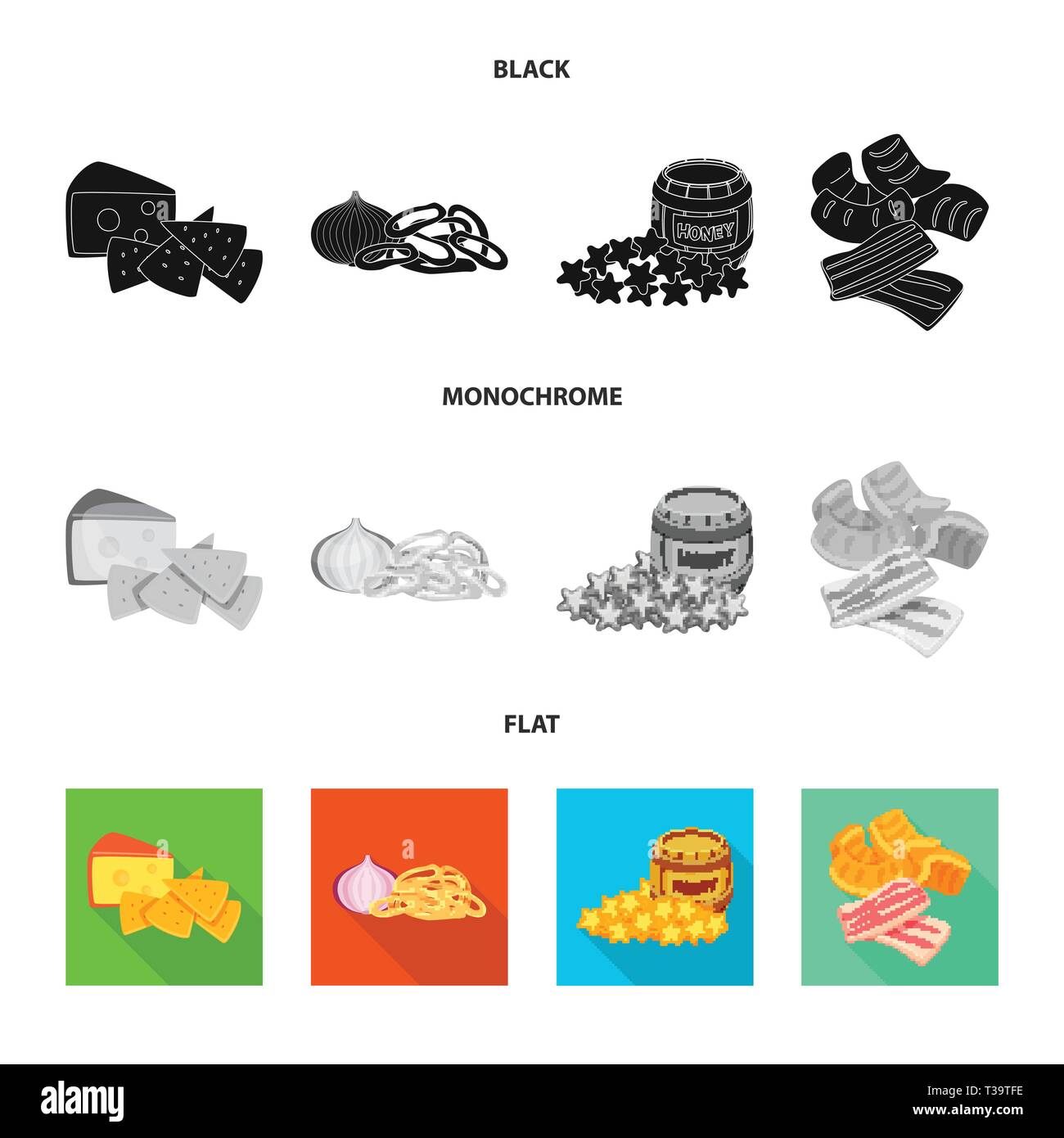 Vector illustration of taste and seasonin logo. Set of taste and ...