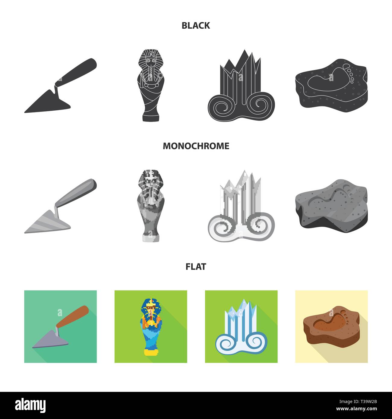 Vector design of story and items icon. Set of story and attributes ...