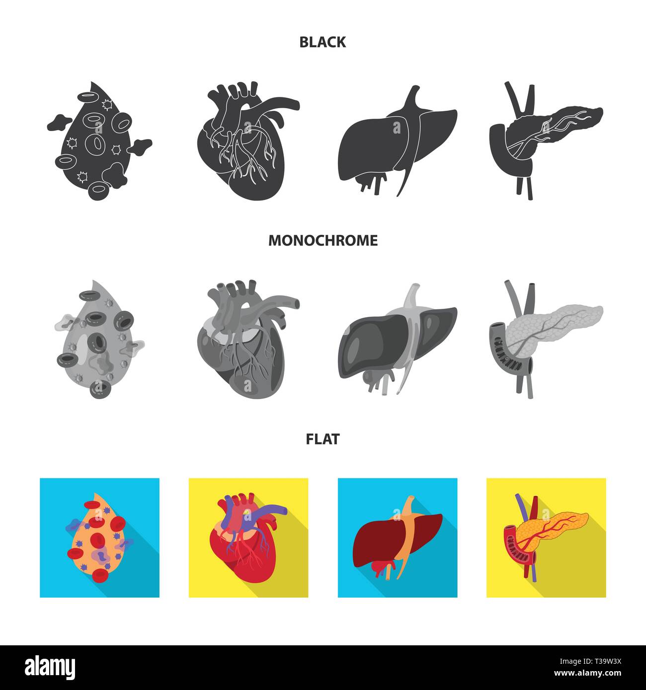 Vector design of biology and scientific sign. Collection of biology and ...