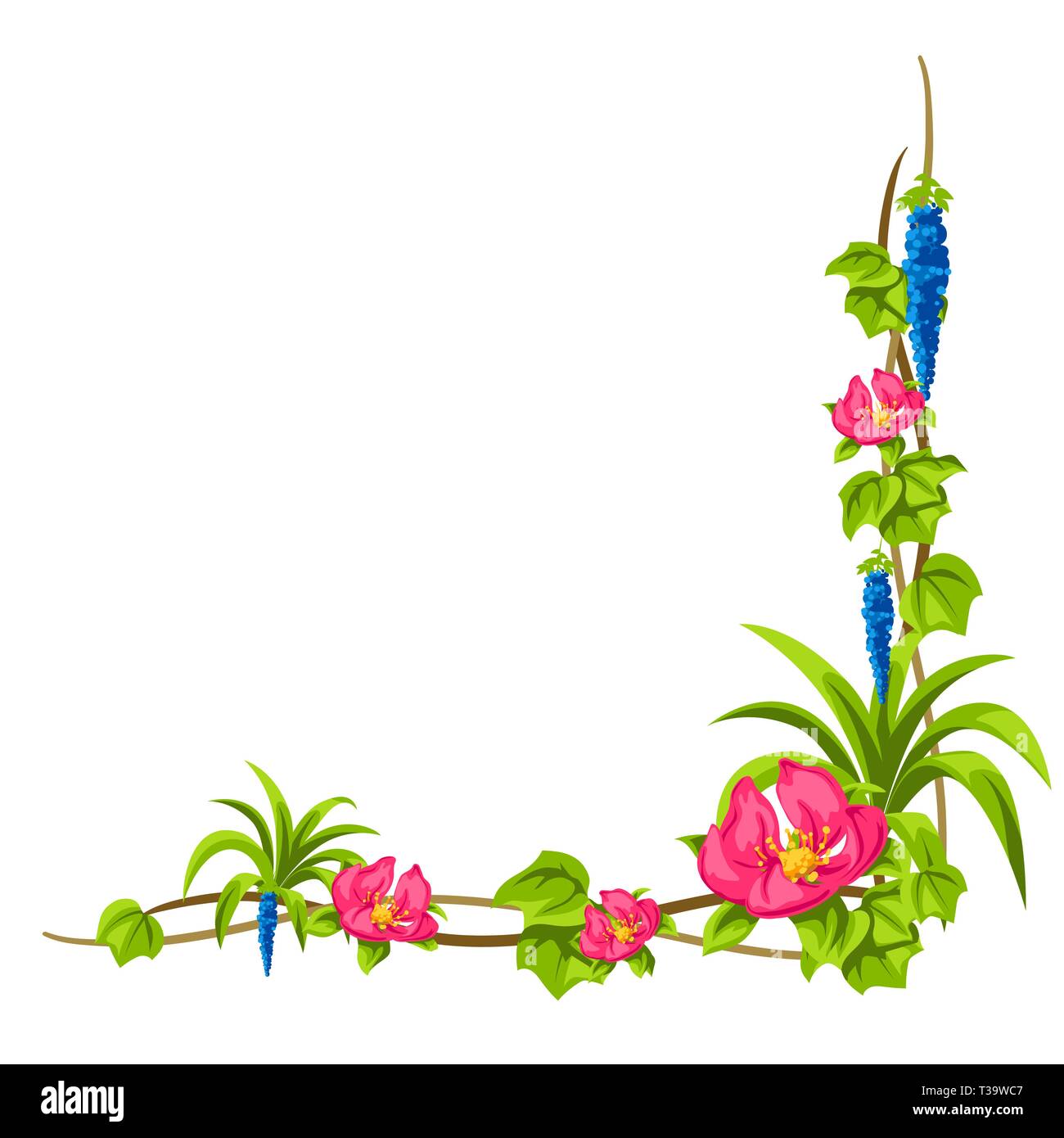 Twisted wild lianas branches frame. Jungle vines plants. Woody natural ...