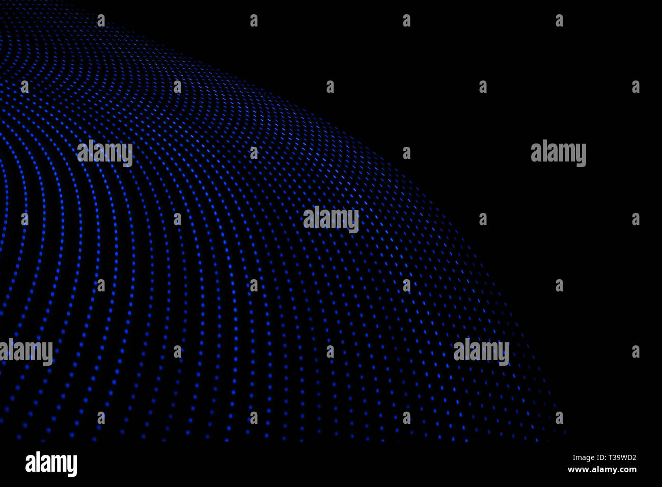 Abstract blue lights. Electricity in geometric form. Points that form ...