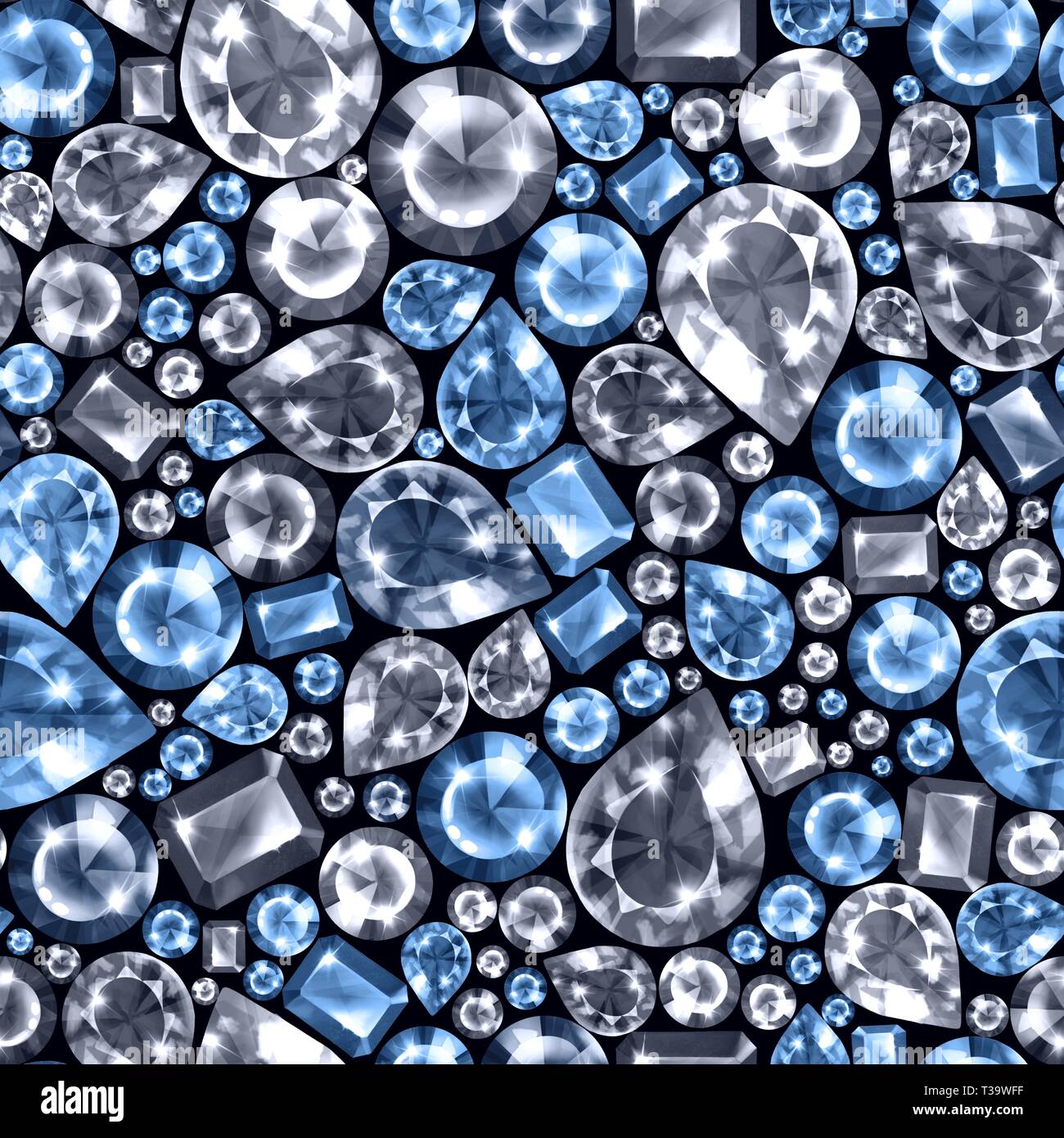 Seamless colorful diamond gemstones pattern. Jewels luxury background ...