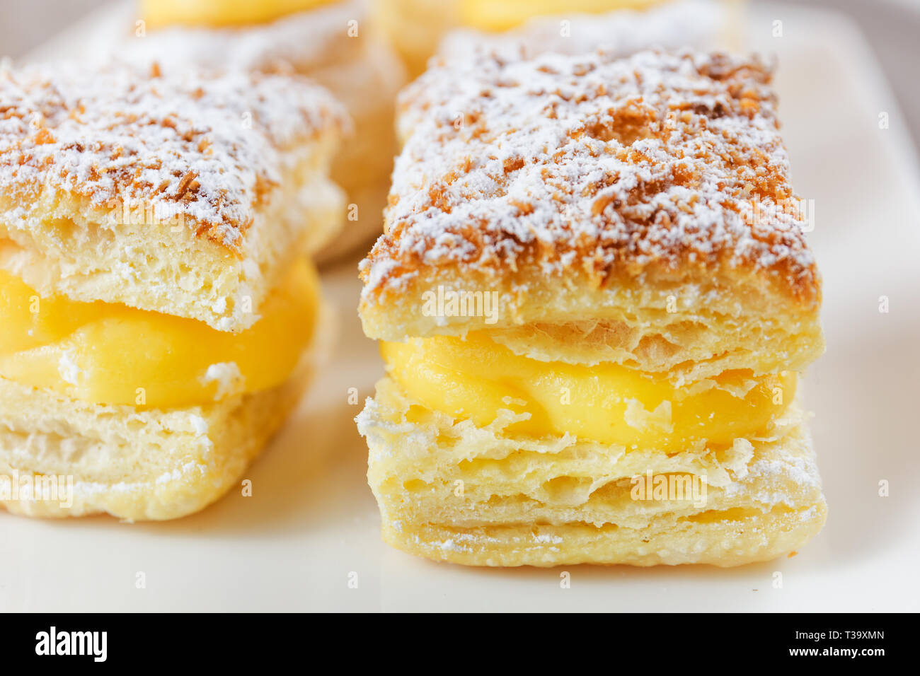 Cream filled french pastry hi-res stock photography and images - Alamy
