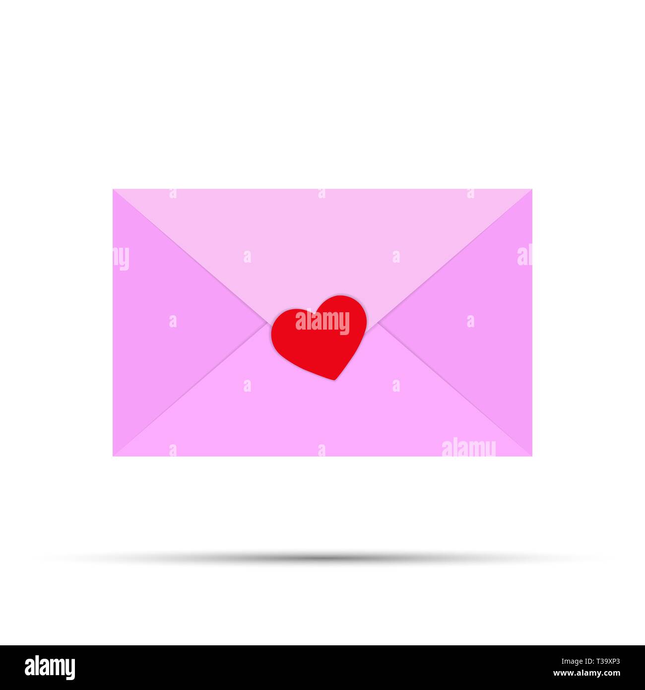 Pink envelope Stock Vector Images - Alamy