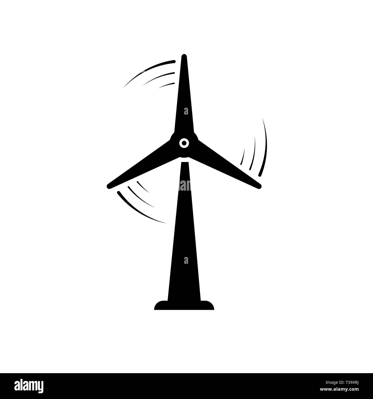 Wind generator icon, simple design for website or app, flat design ...