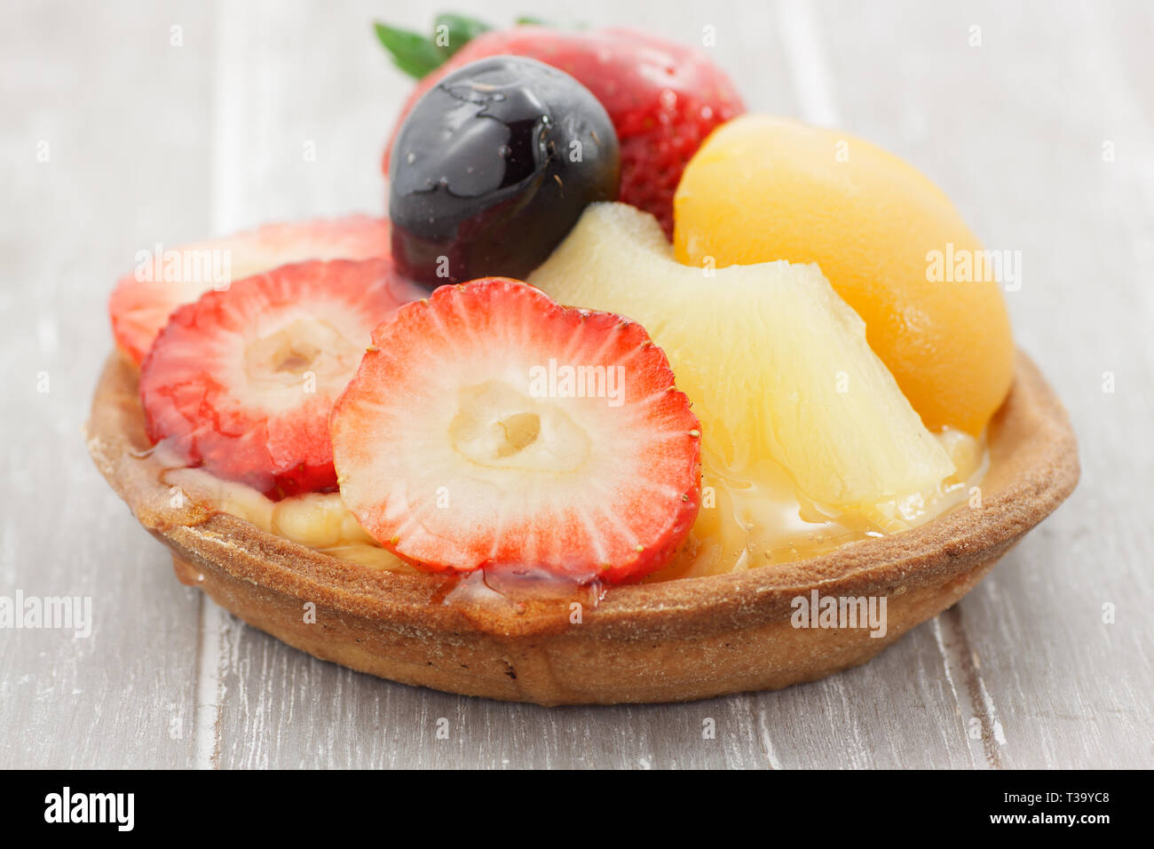Mini fruit cake with syrup Stock Photo - Alamy