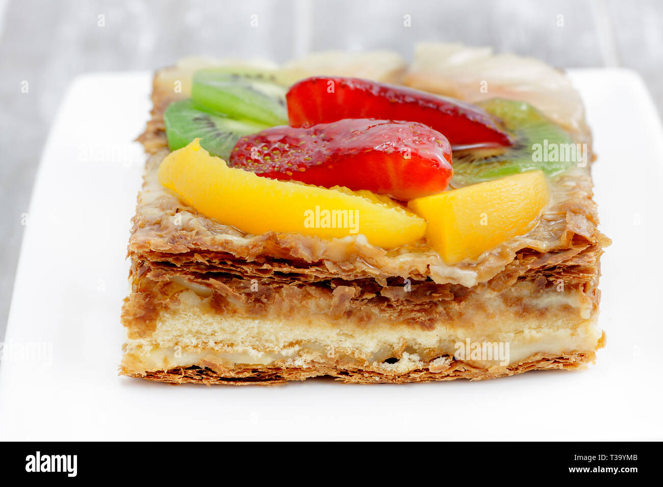 Mini fruit cake with syrup Stock Photo - Alamy