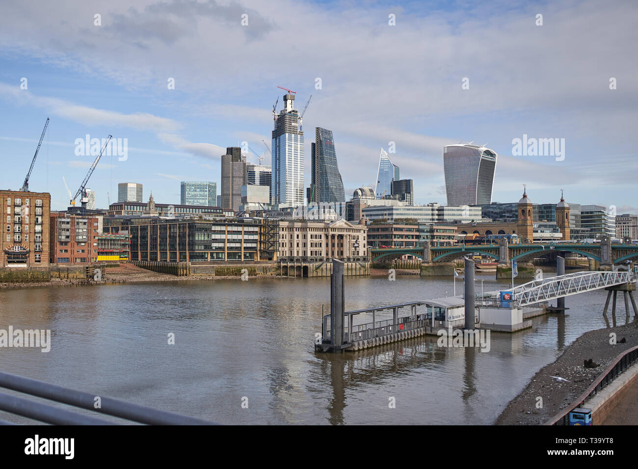 London, UK - December, 2018. New skyscrapers under construction in the ...