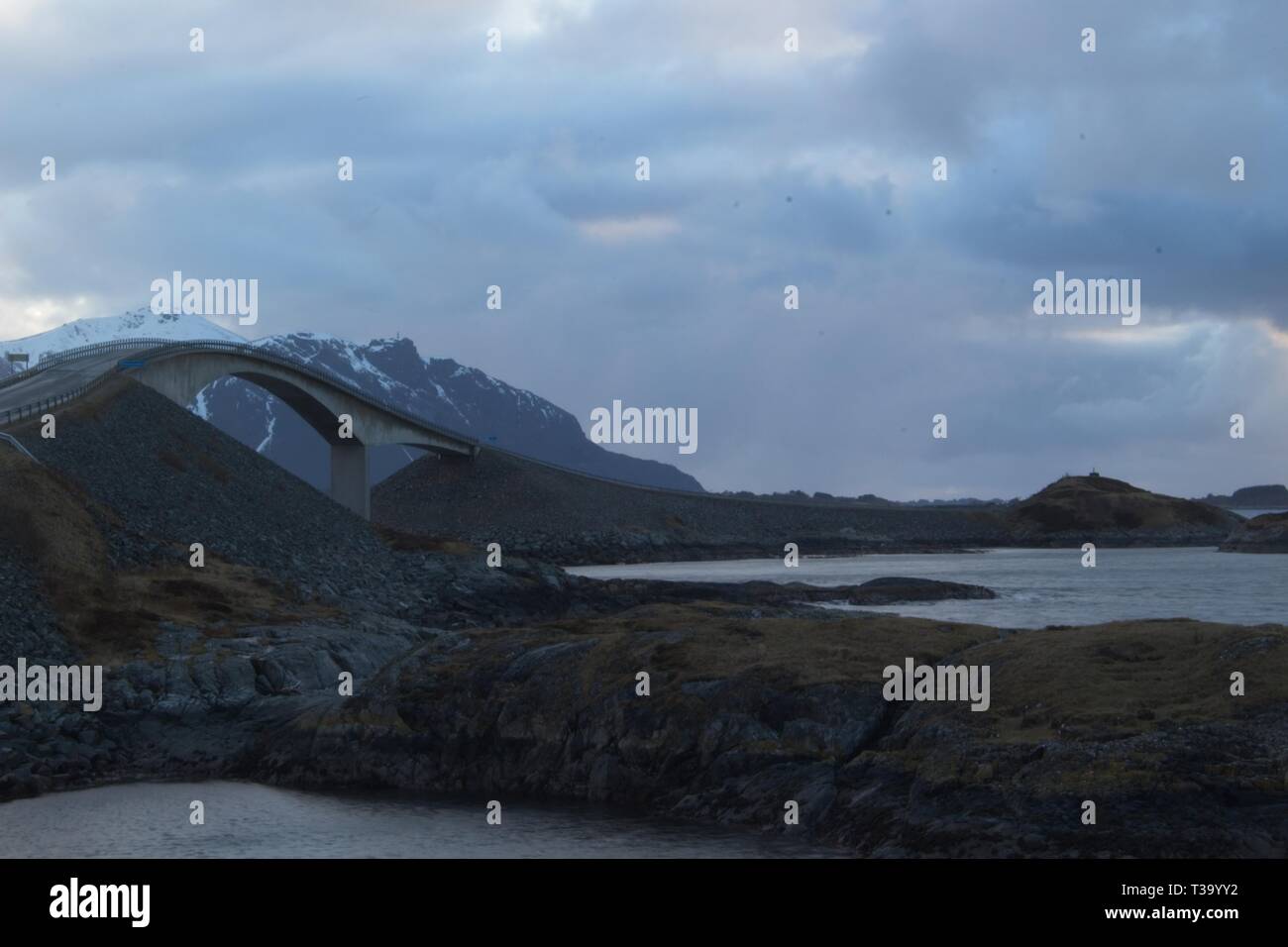 Famous Atlantic Road and arch bridge in Norway Stock Photo - Alamy