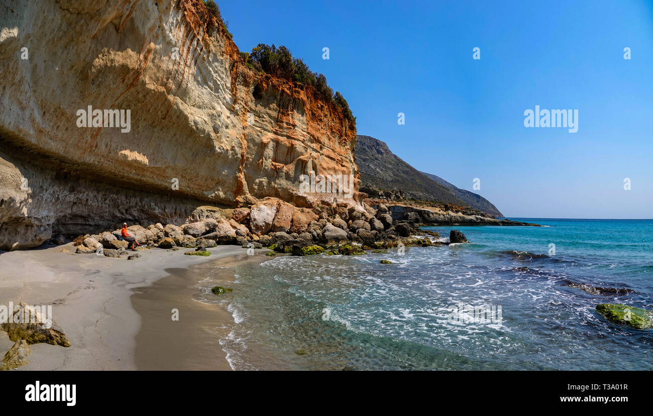 Hidden beach near the petrified palm forest of the coastal zone of ...