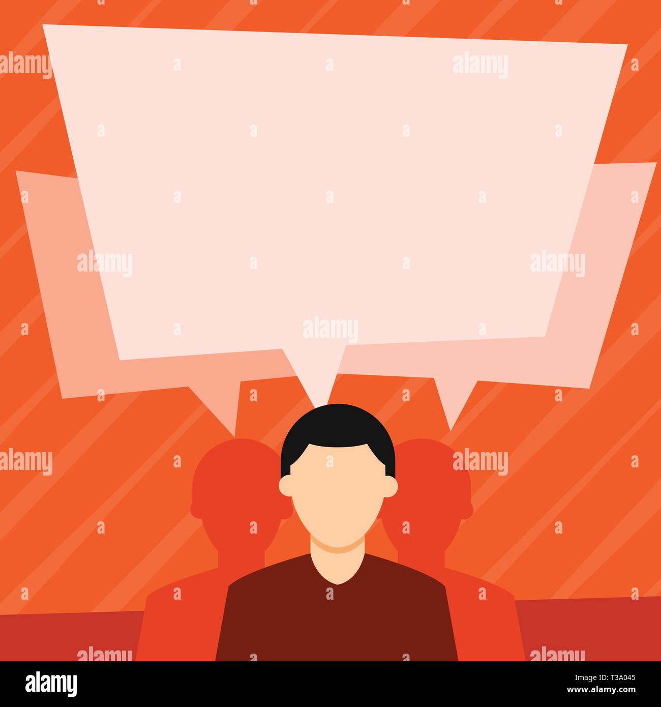 Faceless Man has Two Shadows Each has Their Own Speech Bubble ...