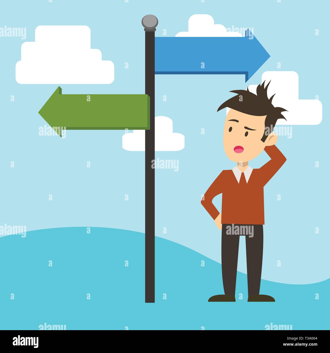 Opposite Direction Stock Vector Images - Alamy