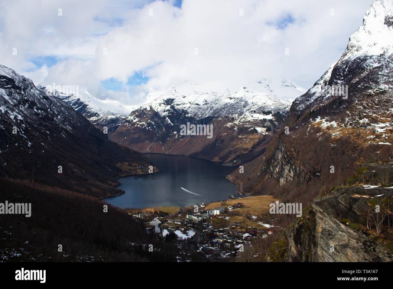 Geiranger fjord in spring Stock Photo - Alamy