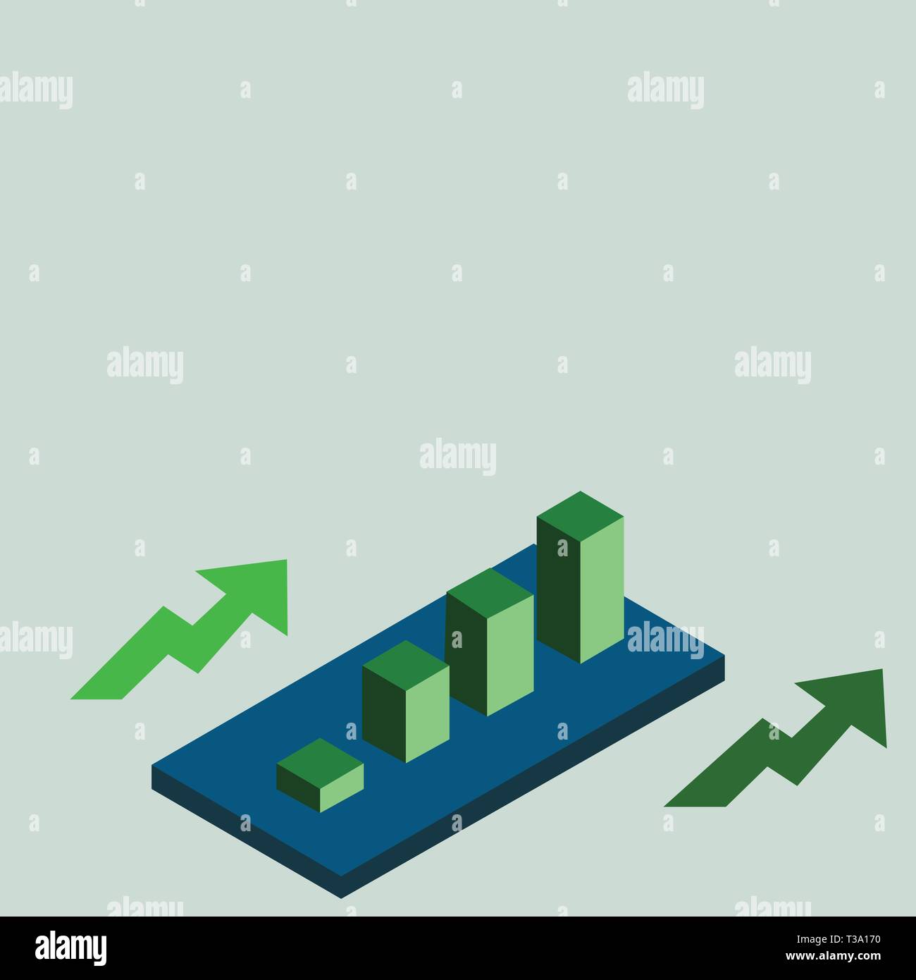 Colorful Clustered 3D Bar Chart Graph Diagram in Perspective with Two ...