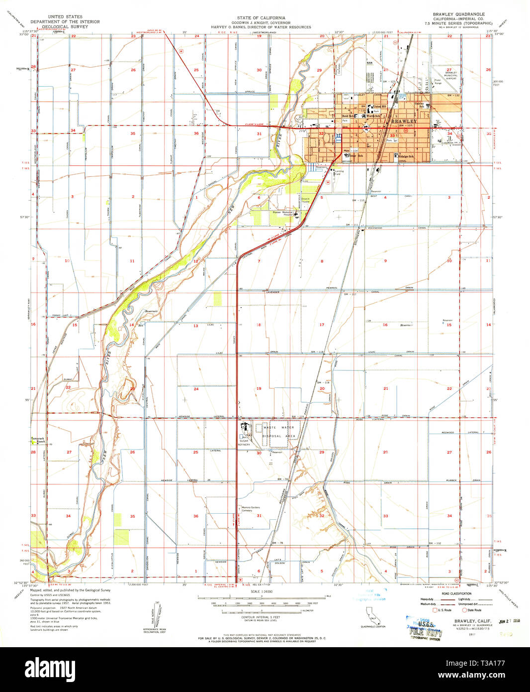 Map of brawley hi-res stock photography and images - Alamy