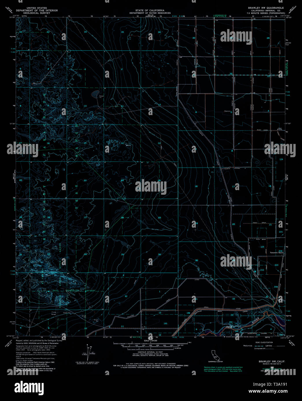 Map of brawley hi-res stock photography and images - Alamy