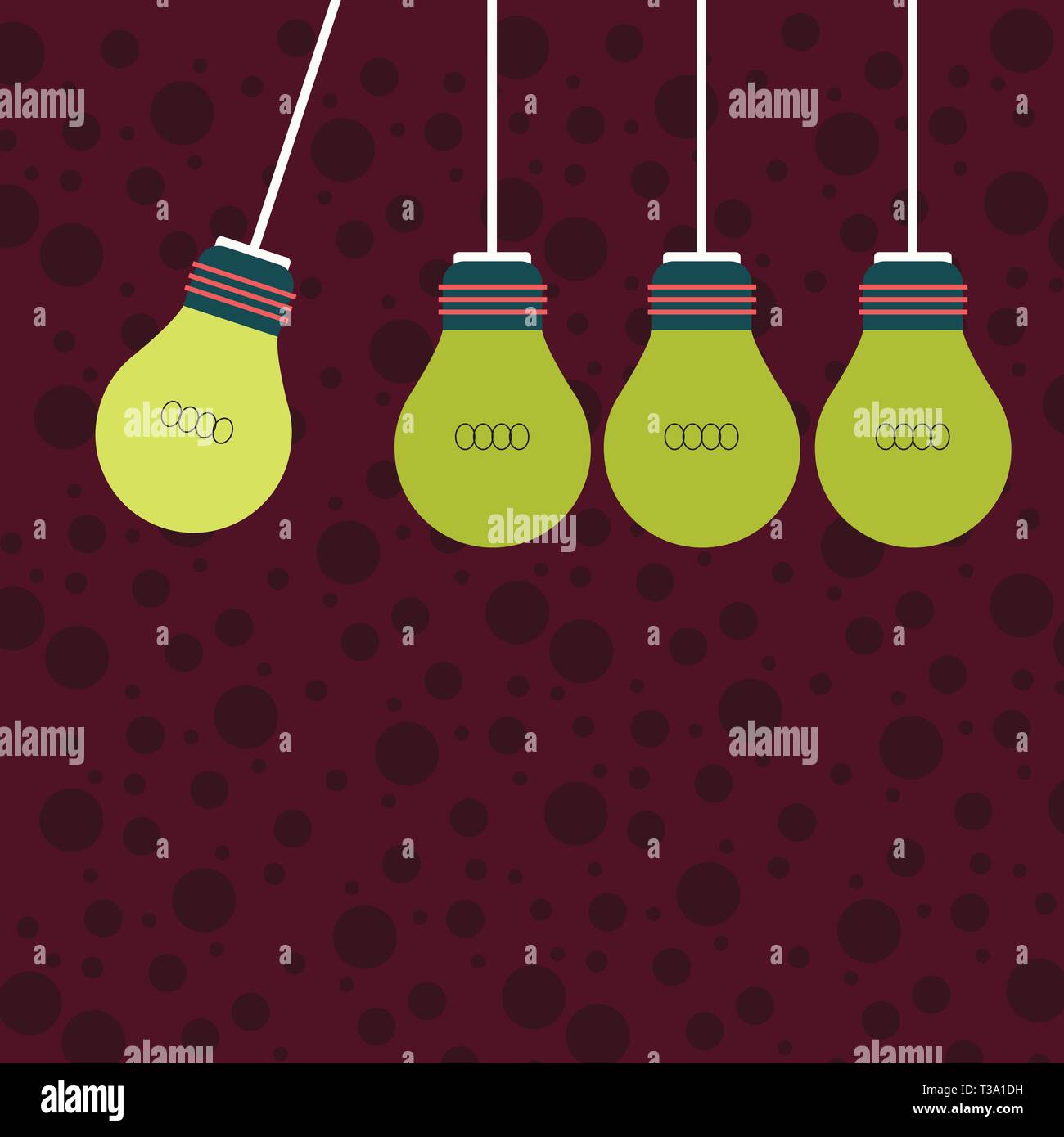 Color Incandescent Pendant Bulb Hanging with One Different Shade ...