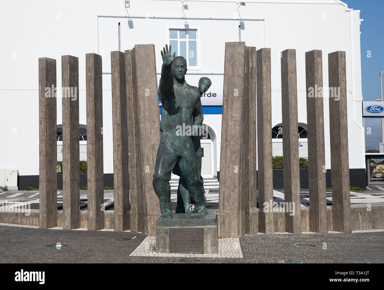 A statue in Ponta Delgada, Sao Miguel, the Azores, commemorating those ...