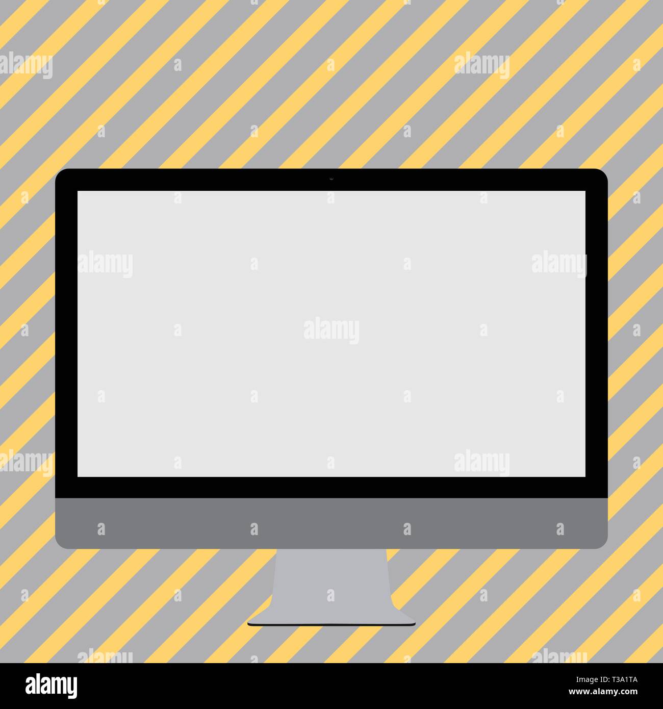 Blank White Computer Monitor WideScreen Mounted on a Stand for ...