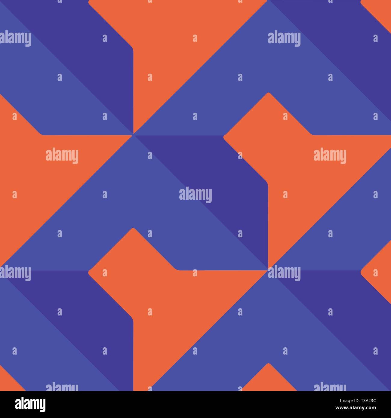 Abstract Modern Design Diagonal Structure in Blue and Orange with ...
