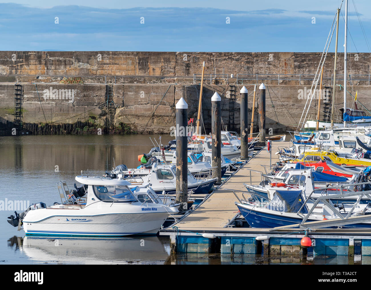 Boats at Hopeman Harbour, Moray, Scotland Stock Photo - Alamy
