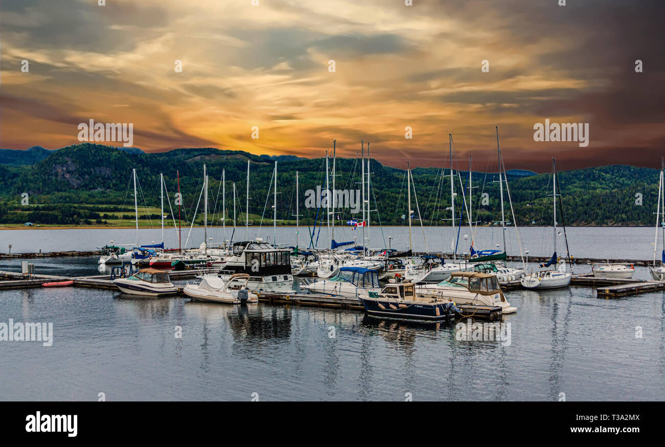 Marina in Winter Stock Photo - Alamy