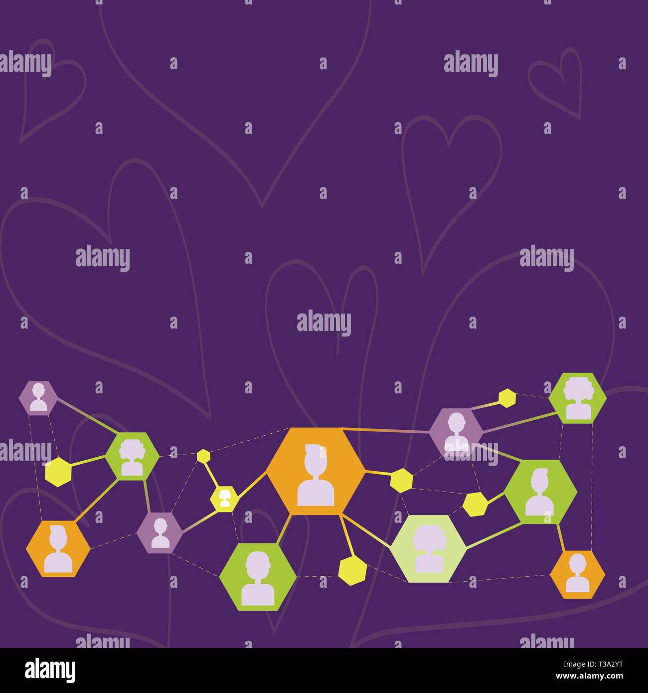 Online Chat Head Icons with Avatar and Connecting Lines for Networking ...