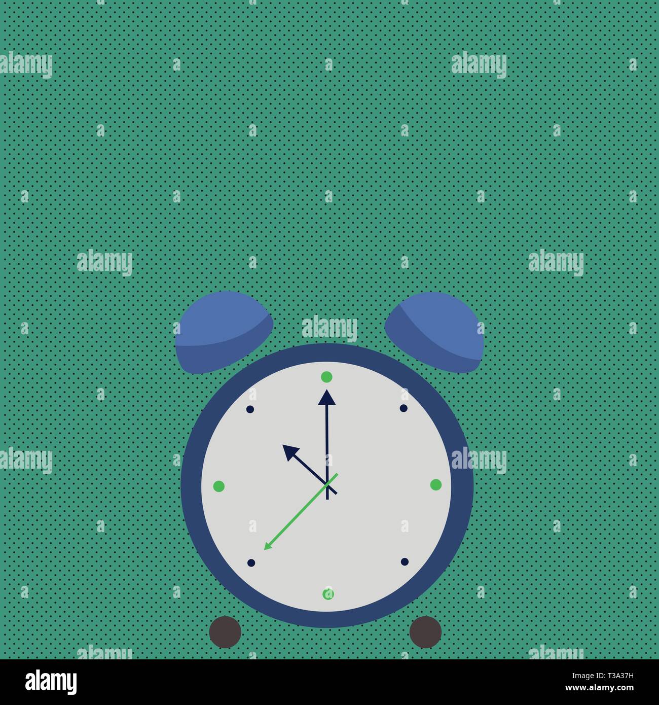 Colorful Round Analog Two Bell Alarm Desk Clock with Seconds Hand photo ...