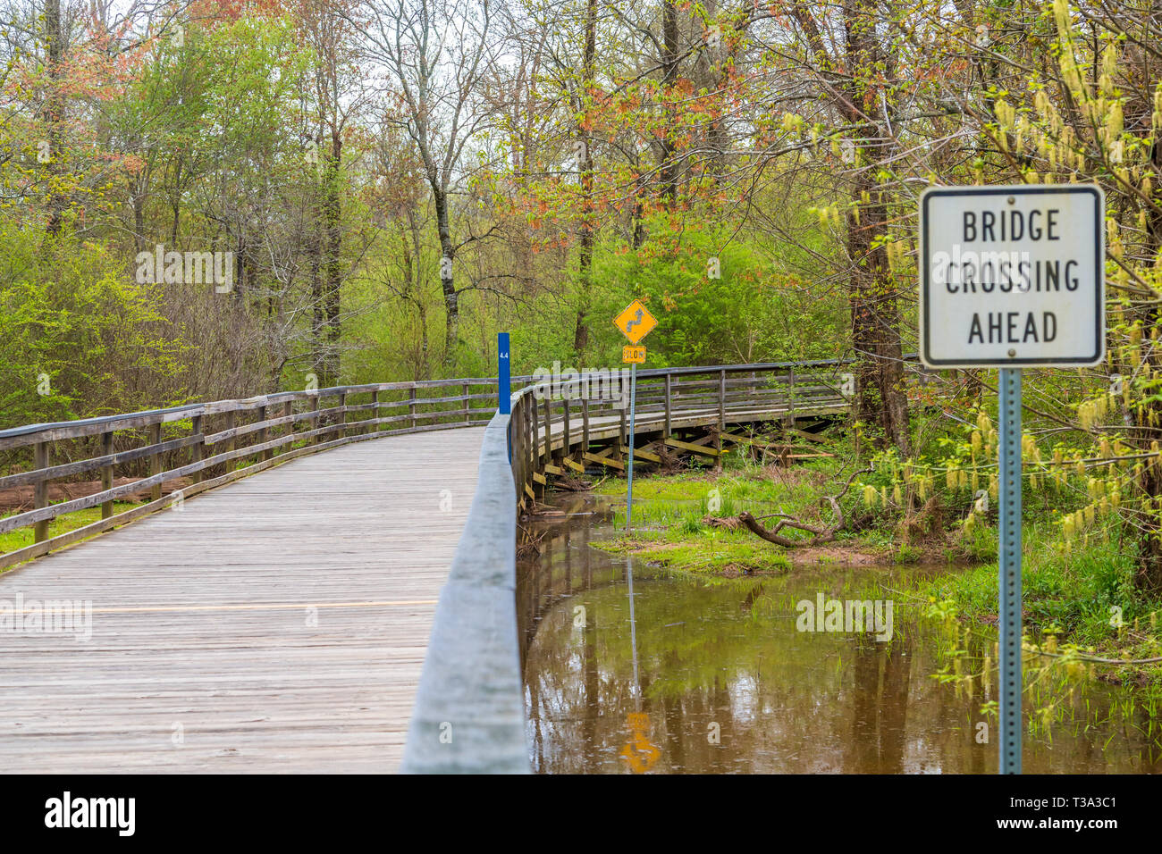 Bridge Crossing Ahead Stock Photo - Alamy
