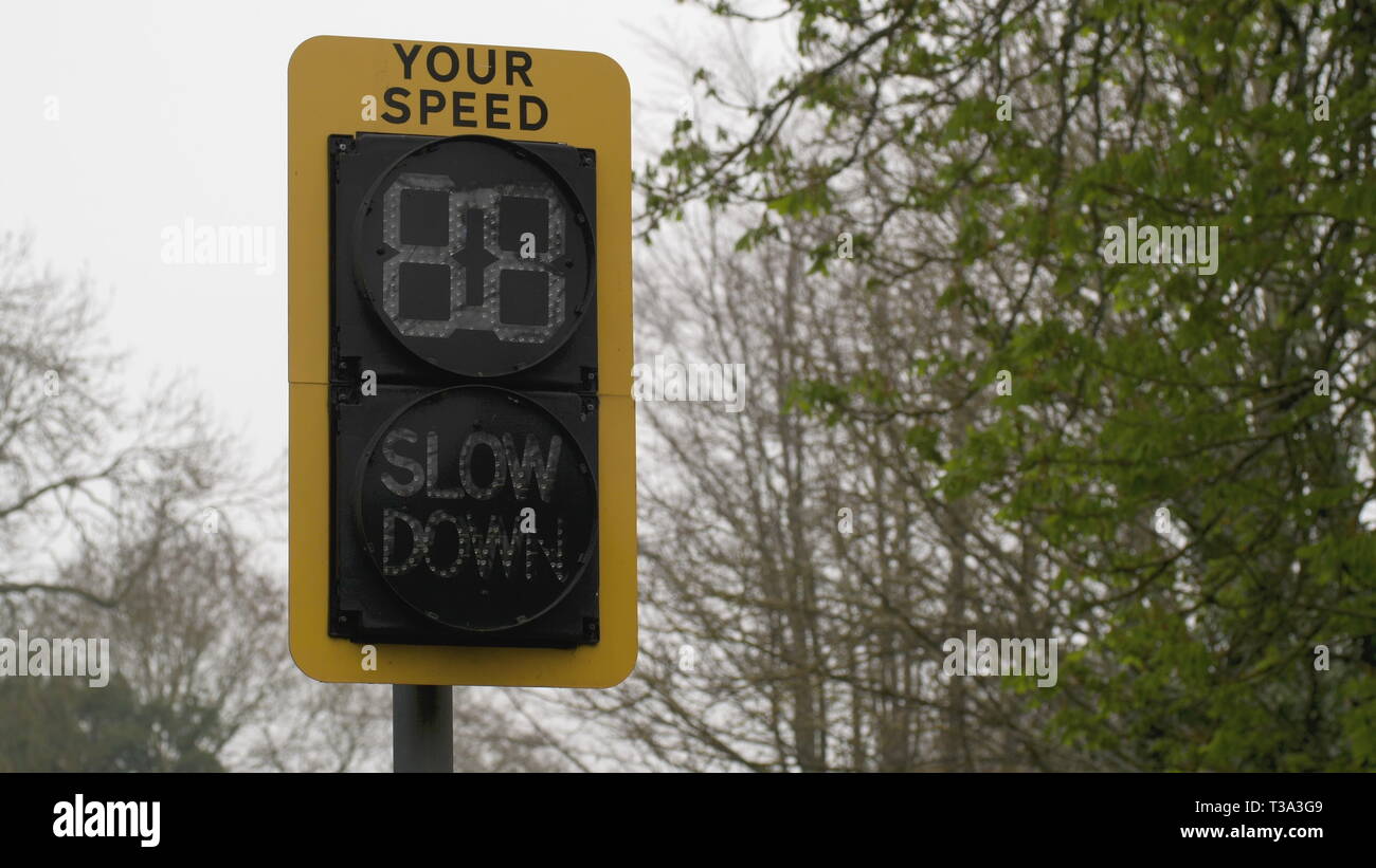 Flashing Speed Limit Sign High Resolution Stock Photography and Images - Alamy