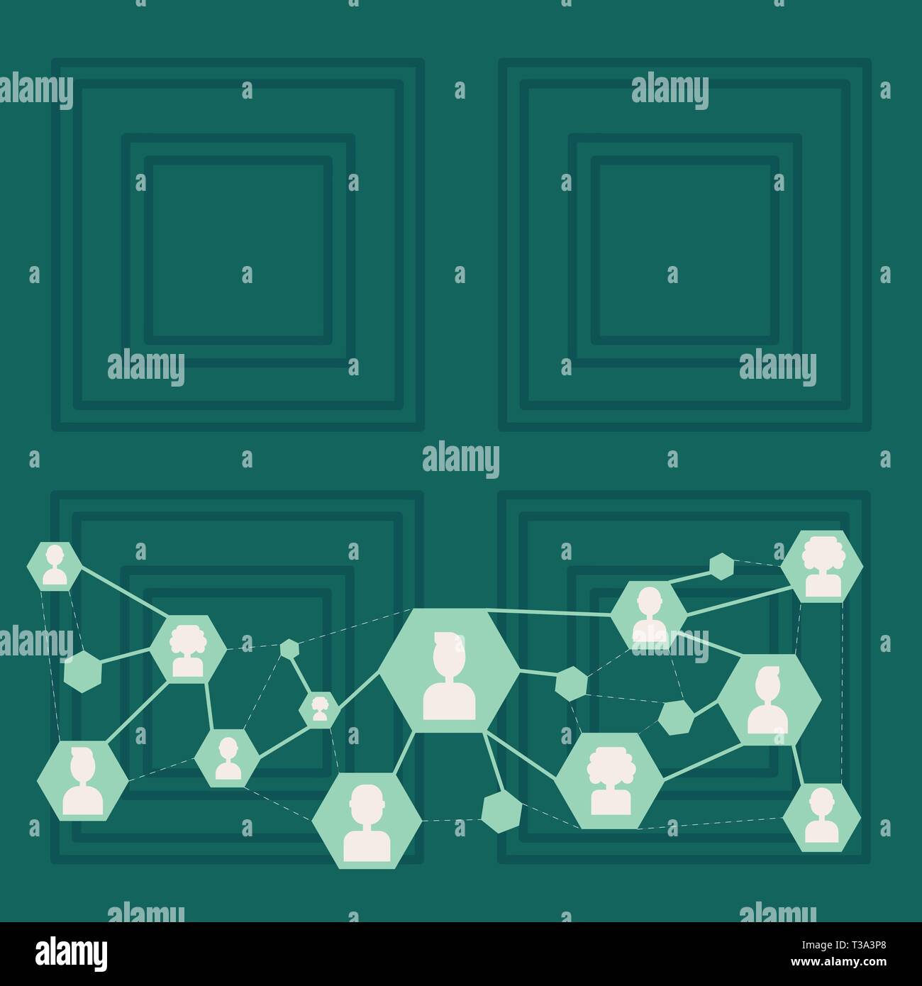 Online Chat Head Icons with Avatar and Connecting Lines for Networking ...