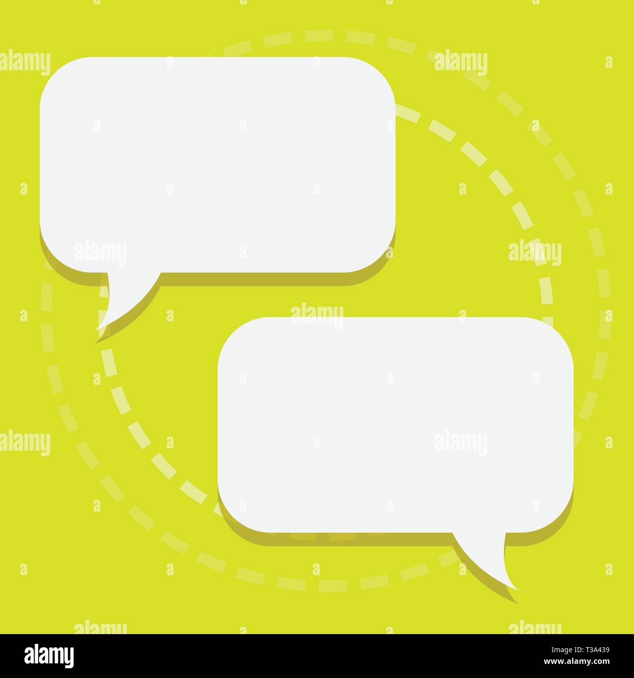 Two Blank White Speech Balloon Engaging in Conversation on Pastel ...