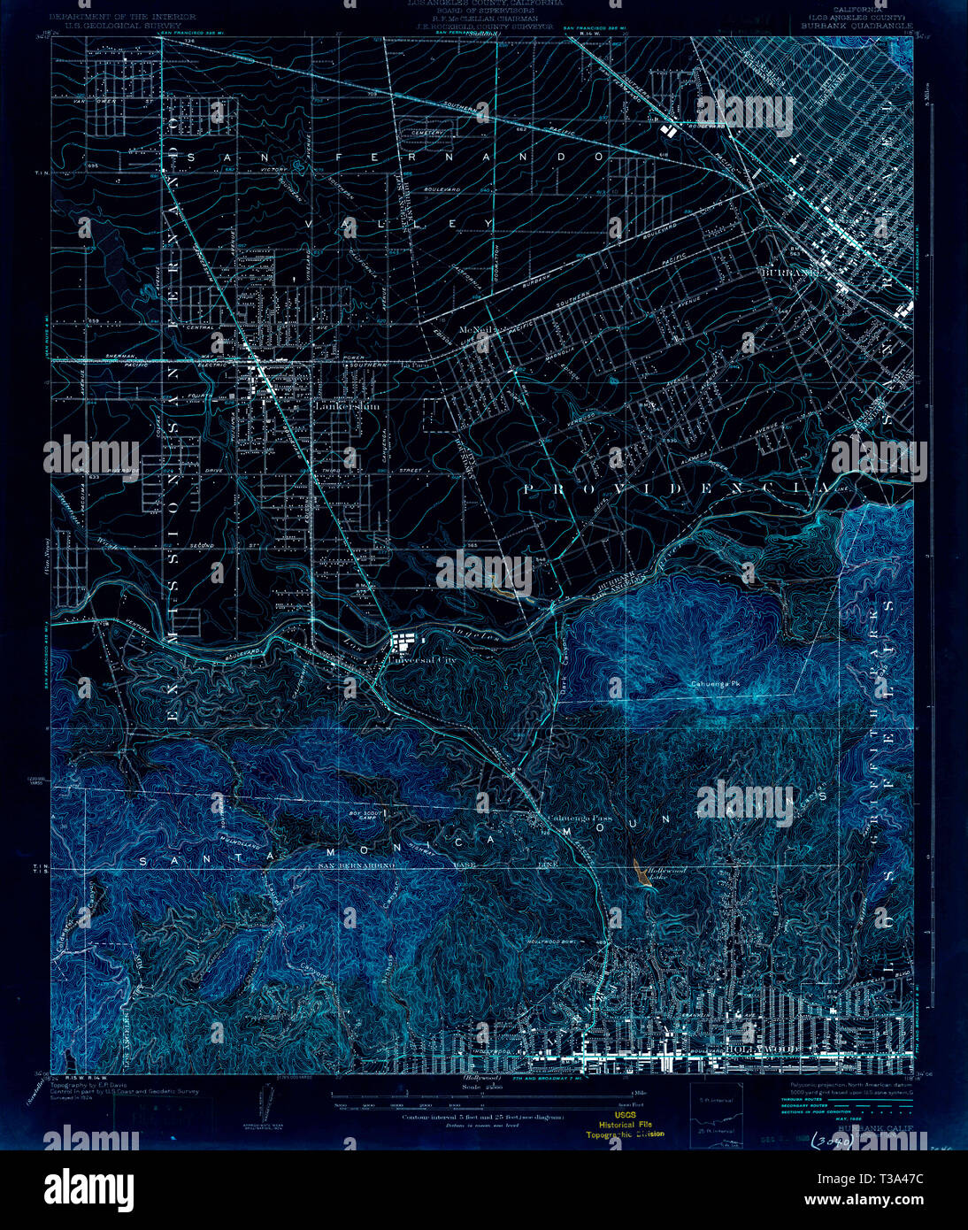 Map of burbank hi-res stock photography and images - Alamy