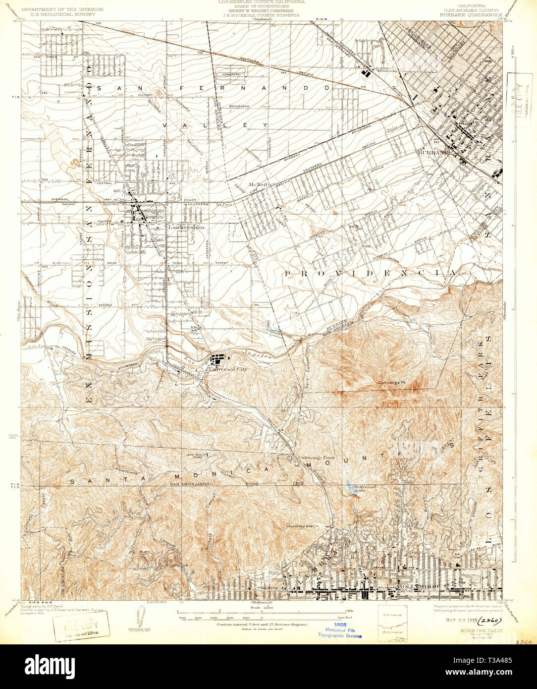 Map of burbank hi-res stock photography and images - Alamy