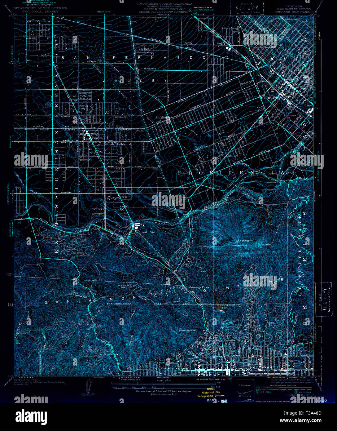 Burbank map hi-res stock photography and images - Alamy