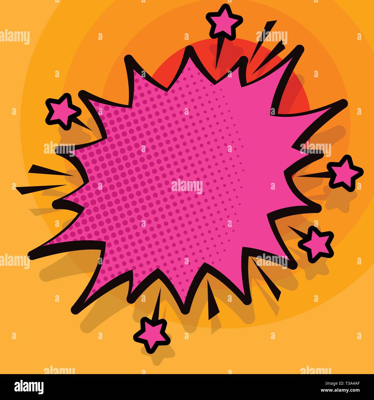 Spiky Blank Fight and Screaming Angry Speech Bubble with Thick Dark ...