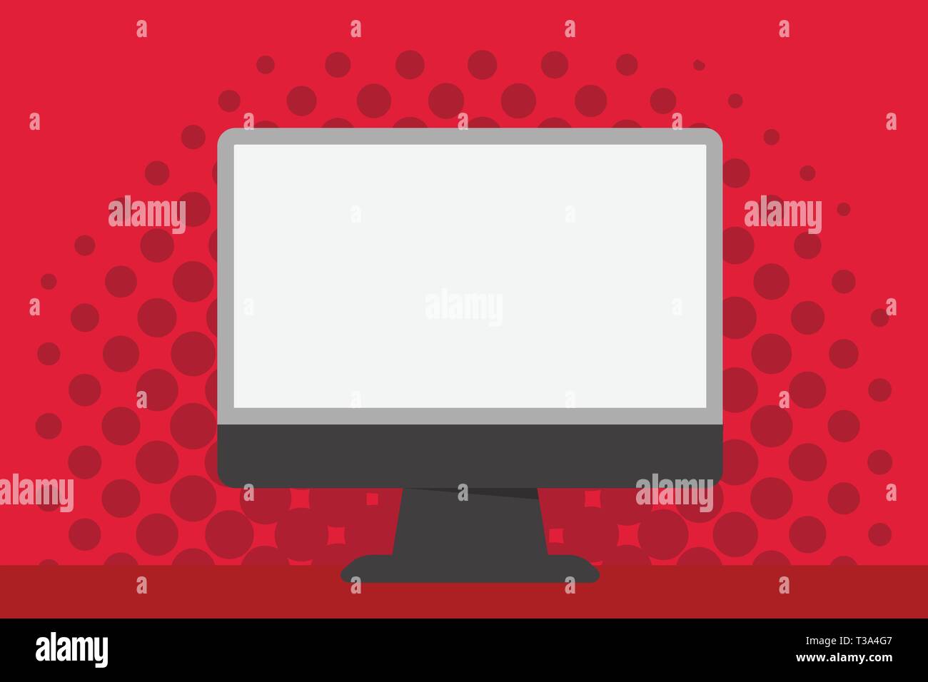 Blank Space Desktop Computer Colorful Monitor Screen Freestanding on ...